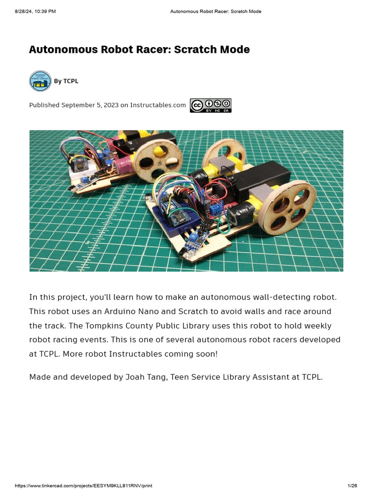 Autonomous Robot Racer_ Scratch Mode | PDF