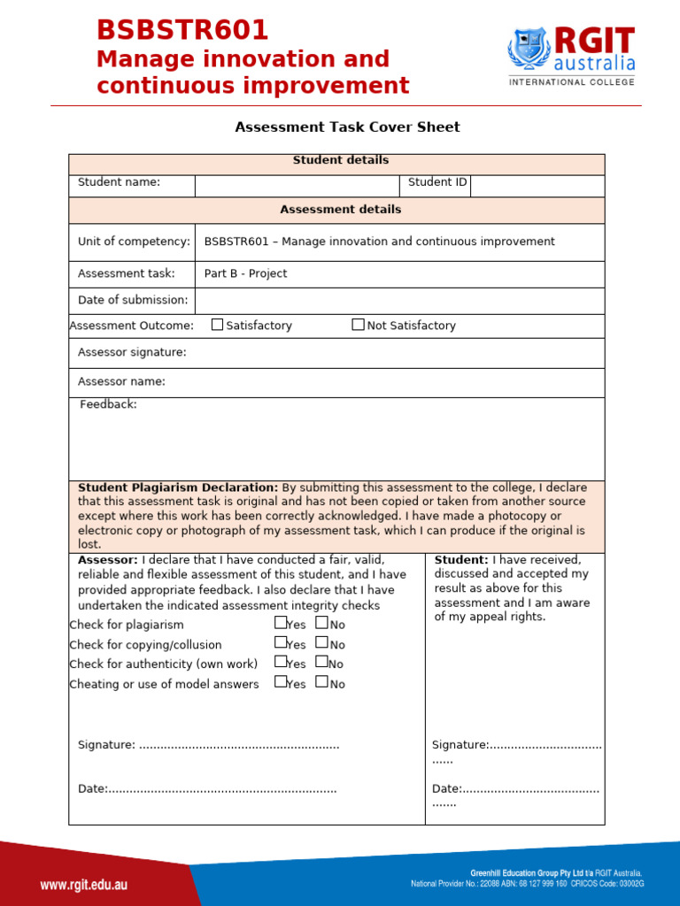 BSBSTR601 Assessment Task 2 | PDF