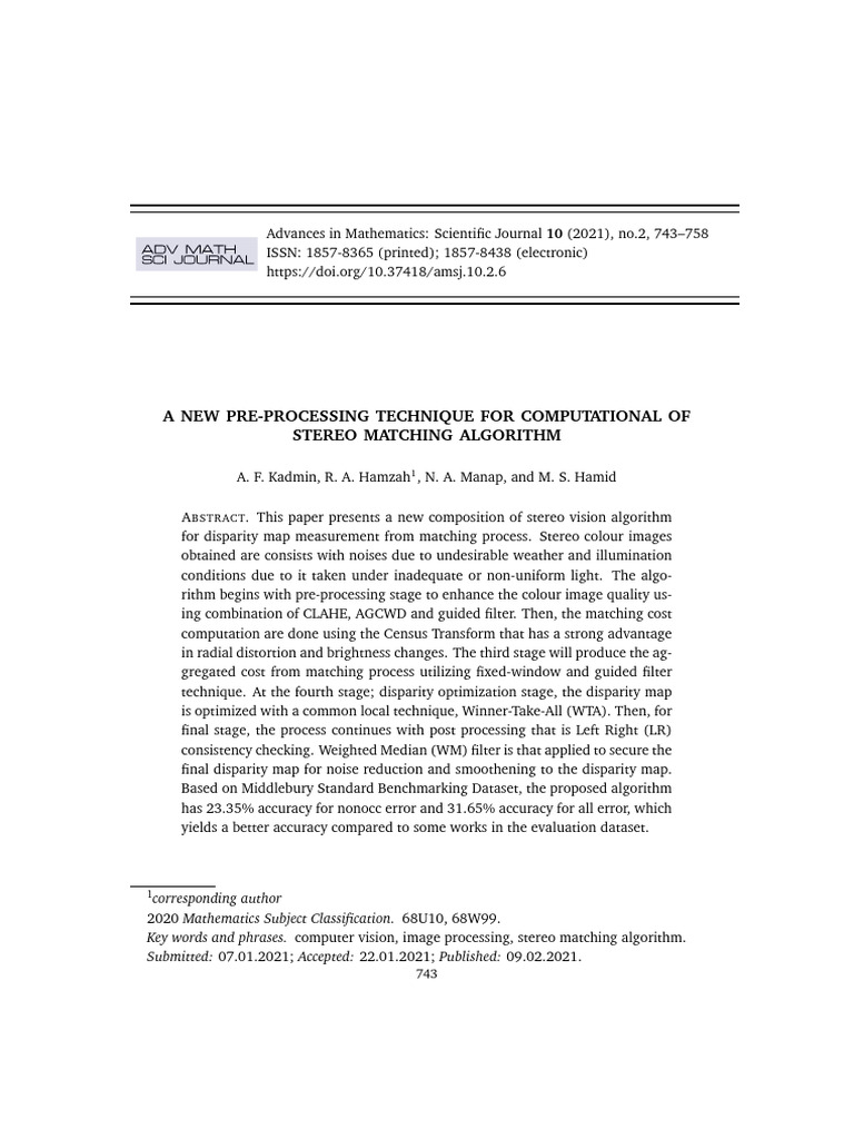Stereo matching | PDF Stereo matching | PDF