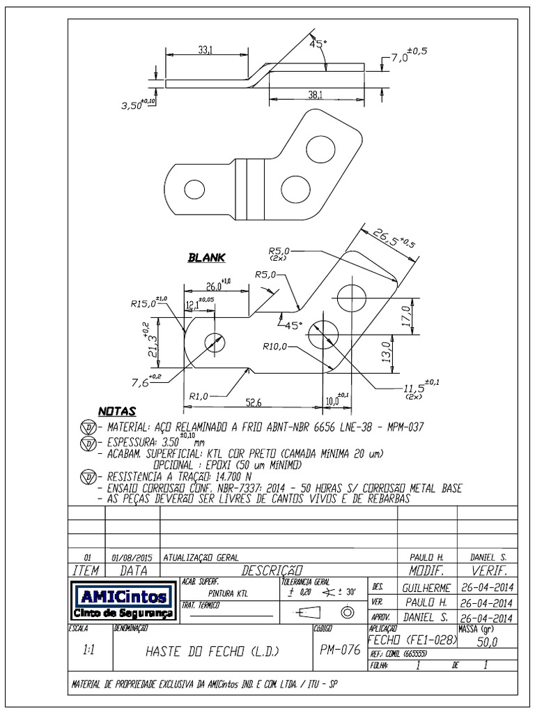 Pm-076 - Haste Do Fecho - LD (Rev. 01) | PDF