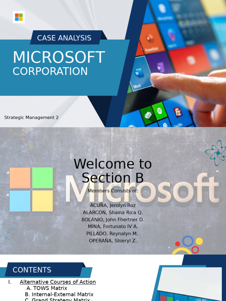 Final MBAStrama2 - Microsoft - Revised Case Study - (with Strama1) | PDF