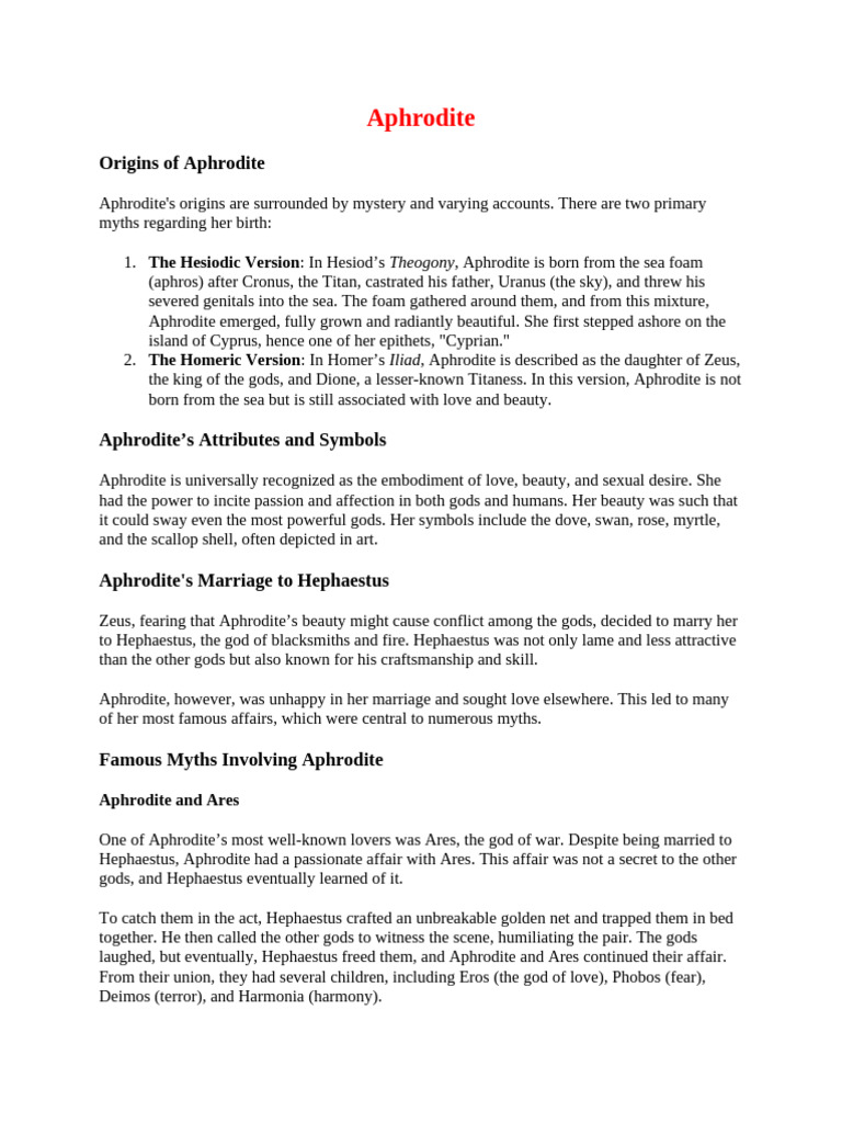Aphrodite | PDF