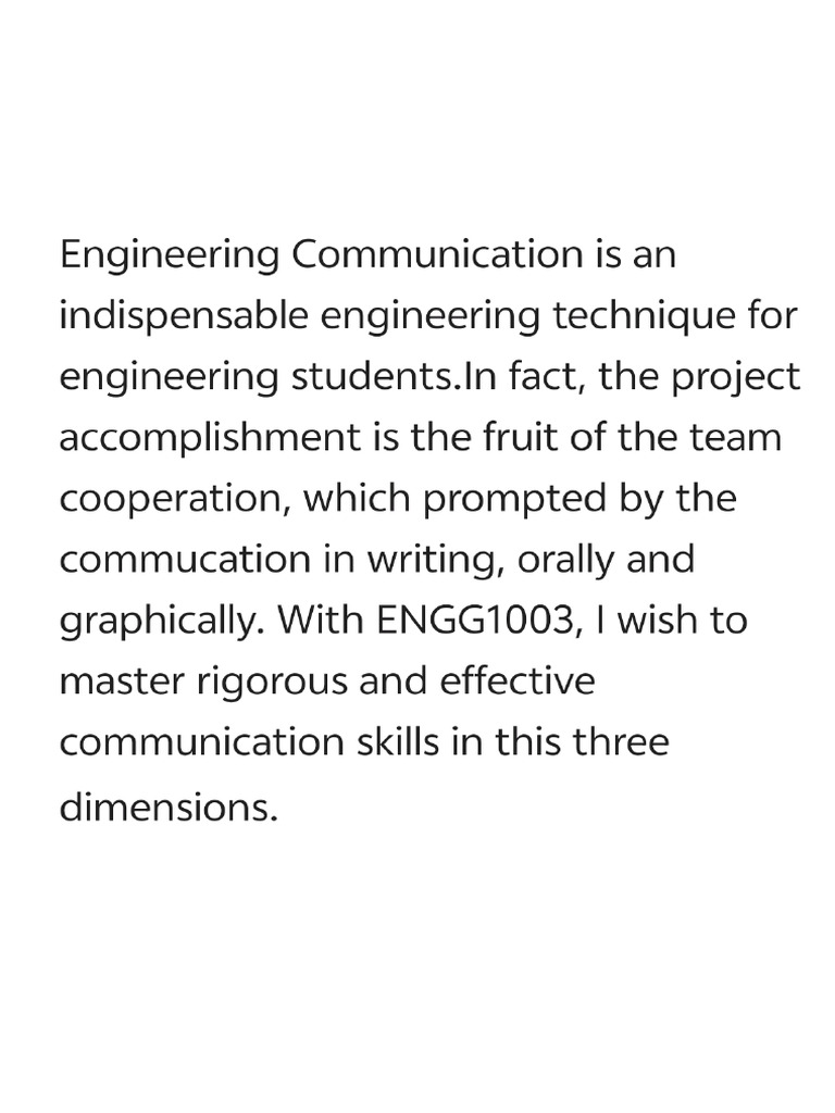ENGG1003 Reflection | PDF