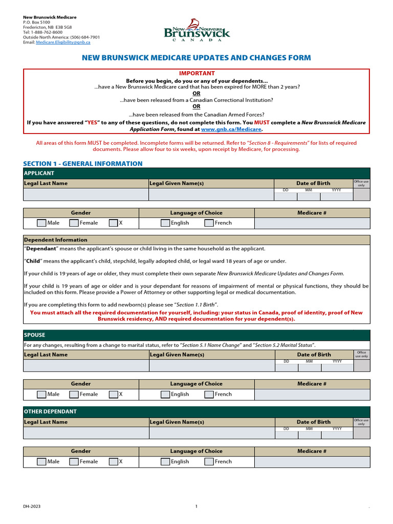 Medicare Updates and Changes Form | PDF