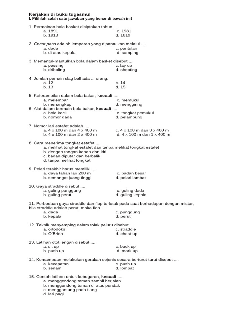 Soal KLS 6 | PDF