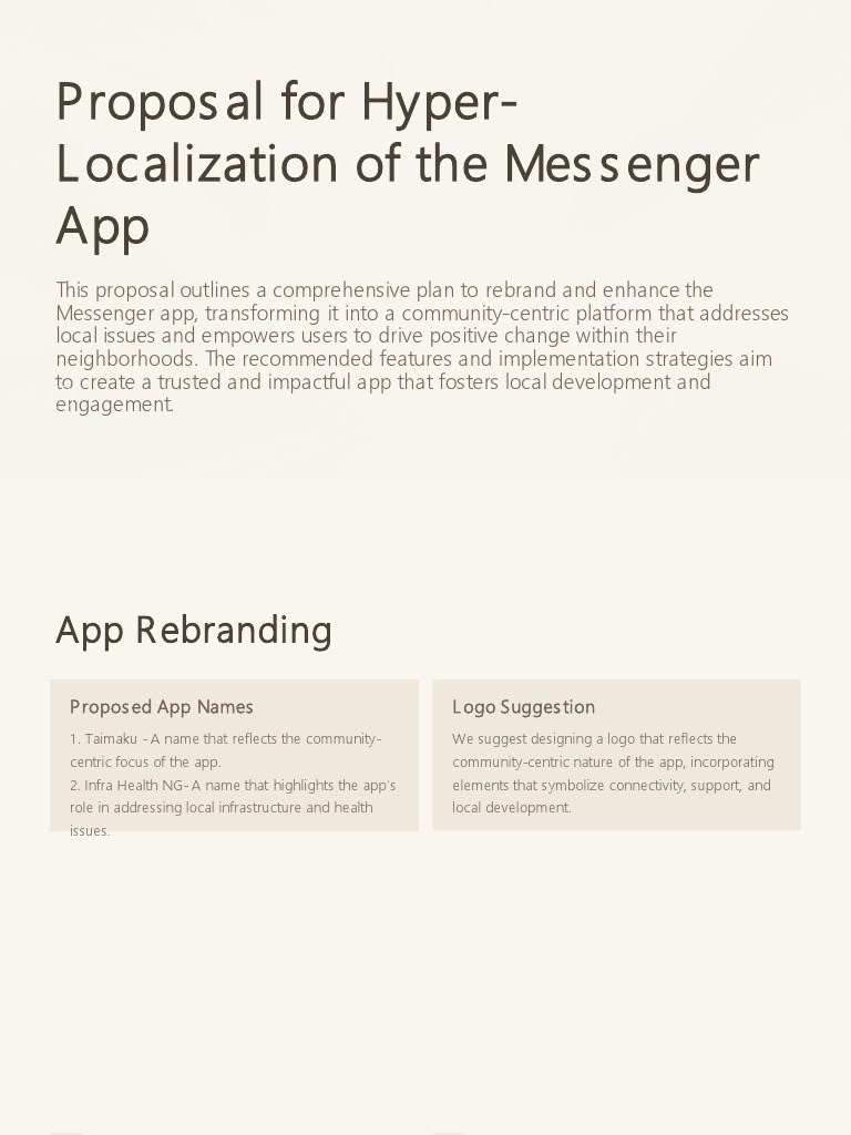 Proposal For Hyper Localization of The Messenger App | PDF | Mobile App ...