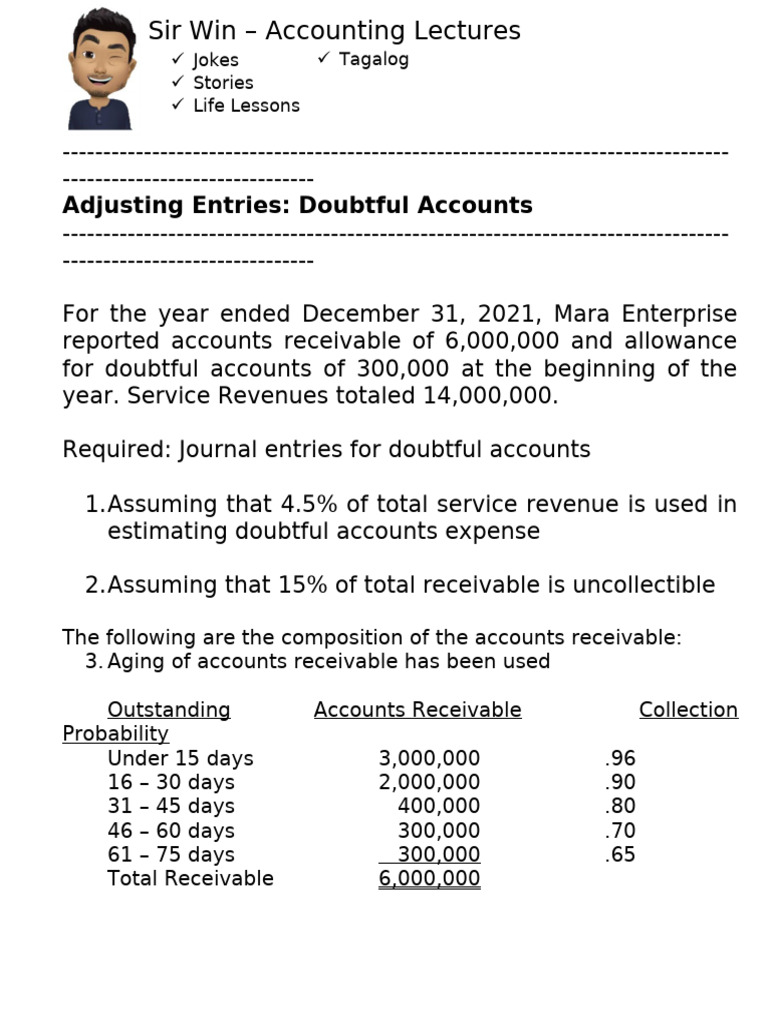 Doubtful Accounts 2 | PDF