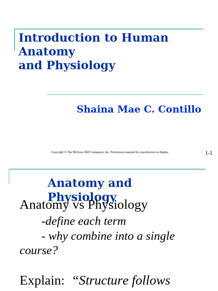 Introduction To Anaphy | PDF | Human Body | Homeostasis
