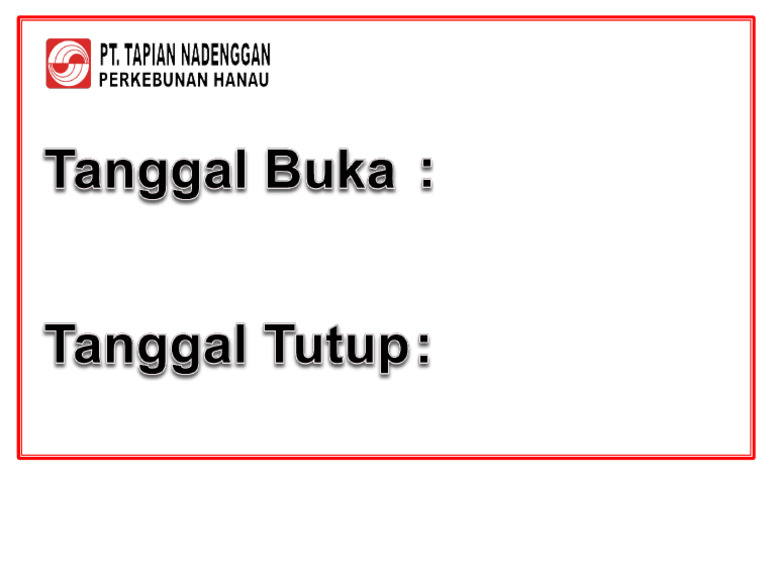 TGL Buka Tutup | PDF