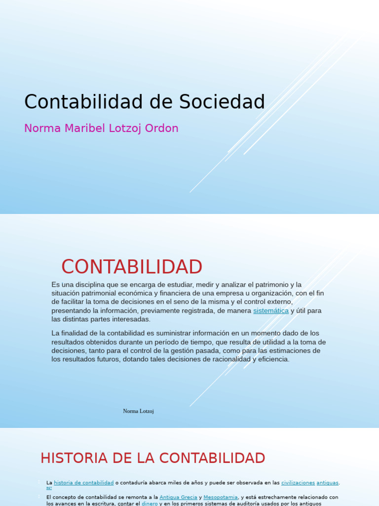 Contabilidad de Sociedad | PDF