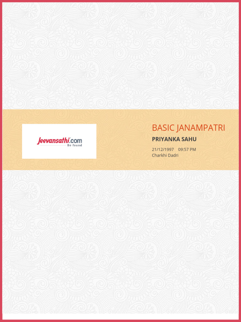 Basic Janampatri | PDF