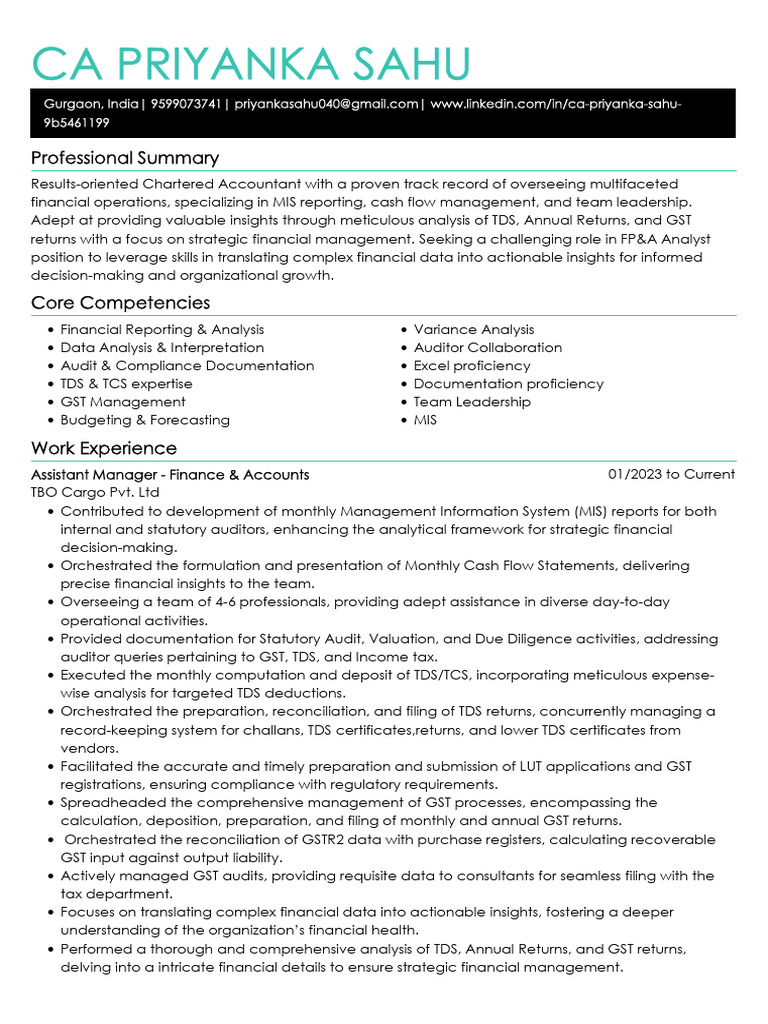 Resume 2 | PDF