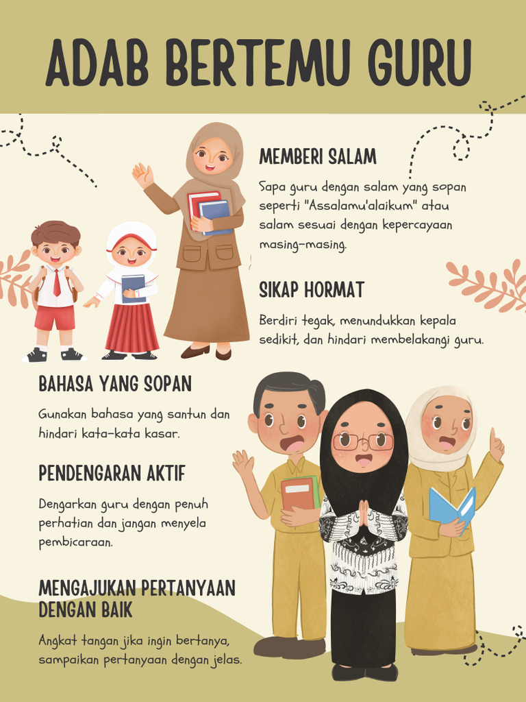 Cokelat Ilustrasi Poster Adab Bertemu Guru | PDF Cokelat Ilustrasi Poster Adab Bertemu Guru | PDF