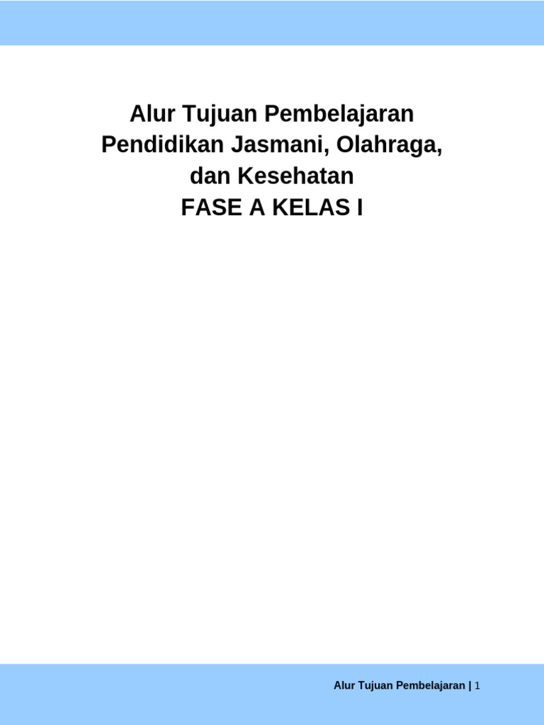 ATP - PJOK 1 Fase A | PDF