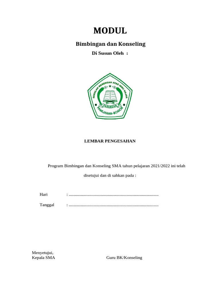 MODUL AJAR - BK SMP | PDF