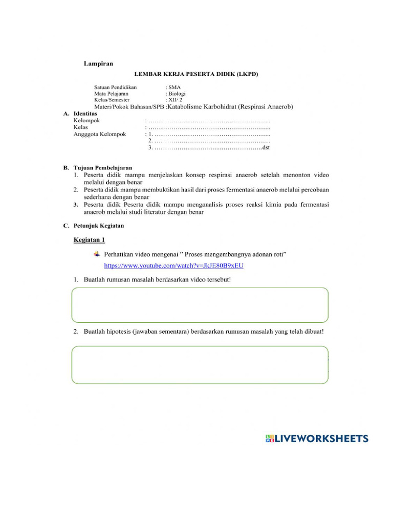 LKPD Fermentasi Alkohol | PDF