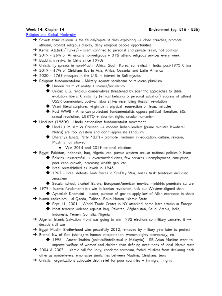 Chapter 14 World History Notes | PDF