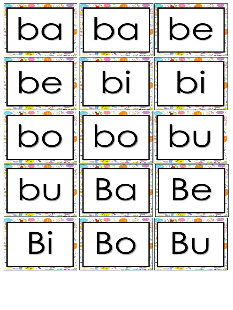 Silabas Con La BB | PDF