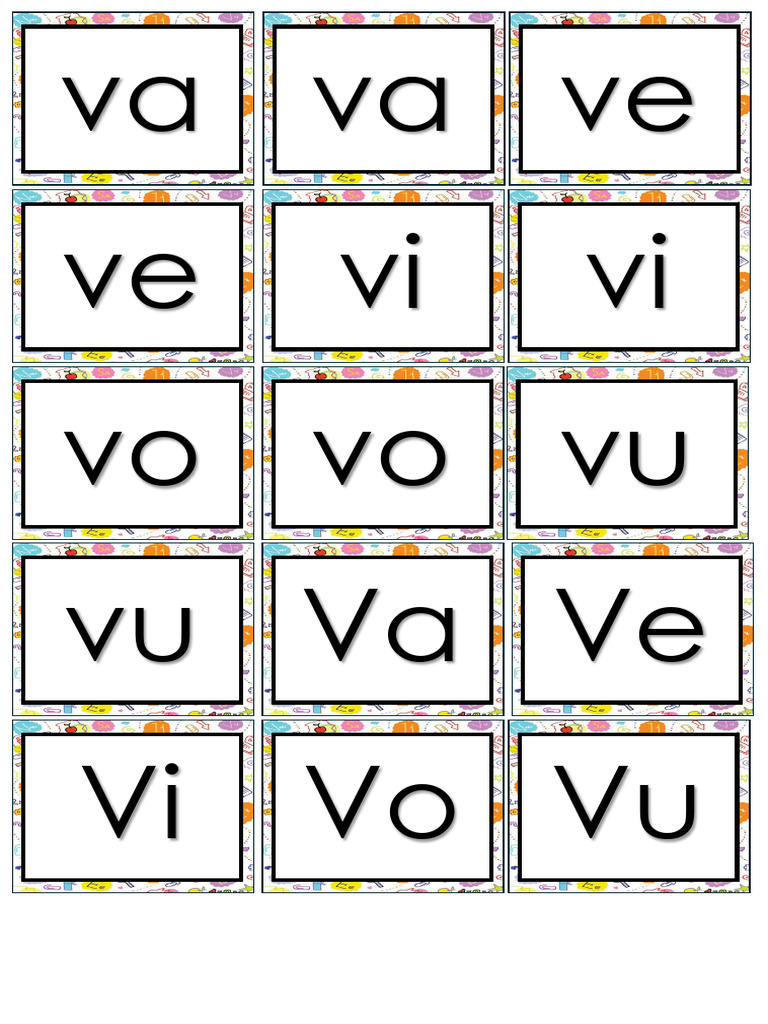 Silabas con la Vv | PDF