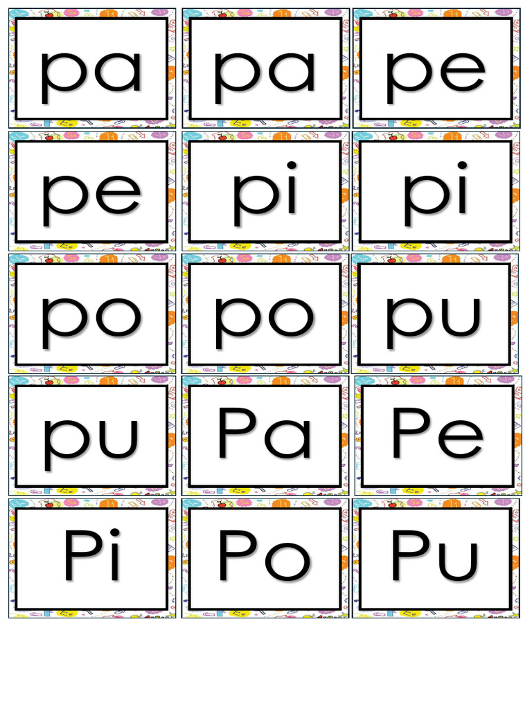 Silabas Con La PP | PDF