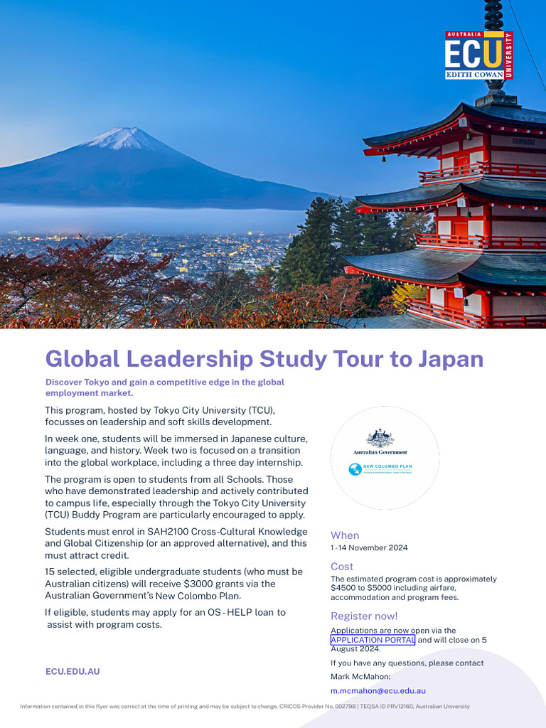 Flyer Global Leadership Study Tour Japan | PDF