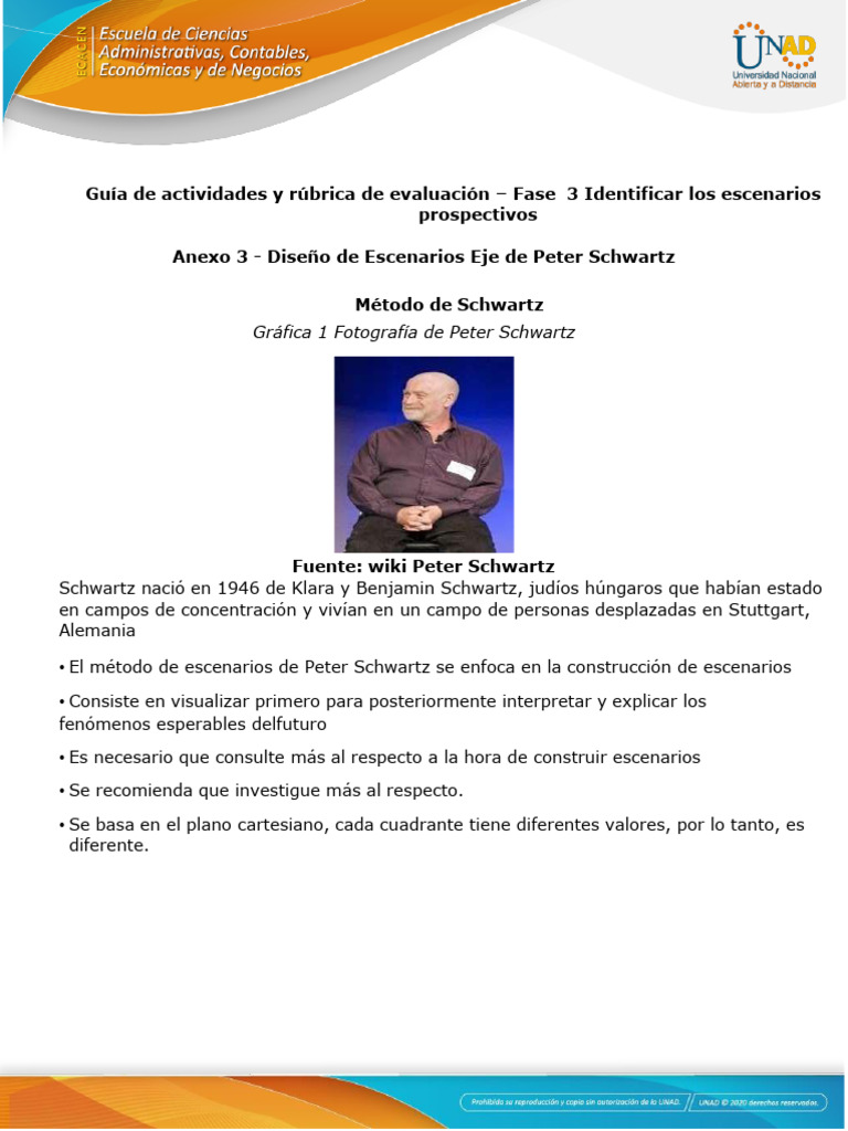 Anexo 3 - Diseño de Escenarios Eje de Peter Schwartz | PDF