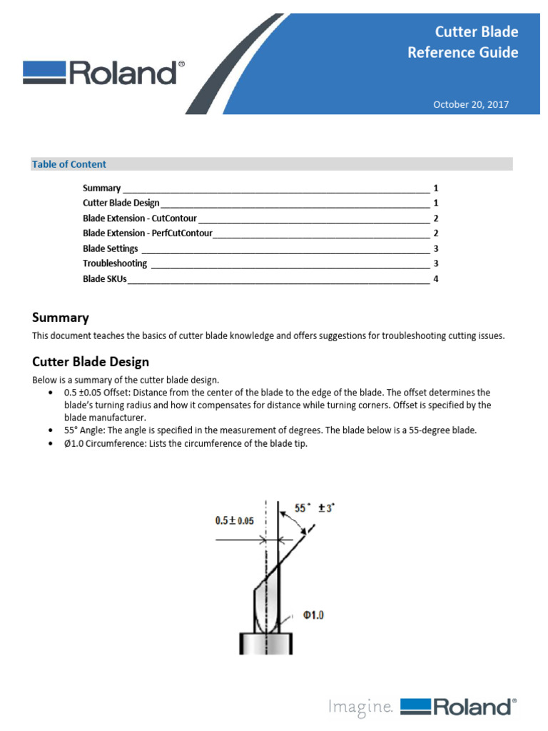 Cutter Blade Reference Guide | PDF | Hogar, jardinería y bricolaje