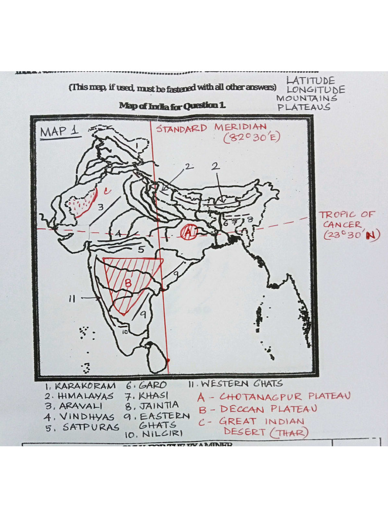 Maps Class 10 (2022-23) Set 1 | PDF