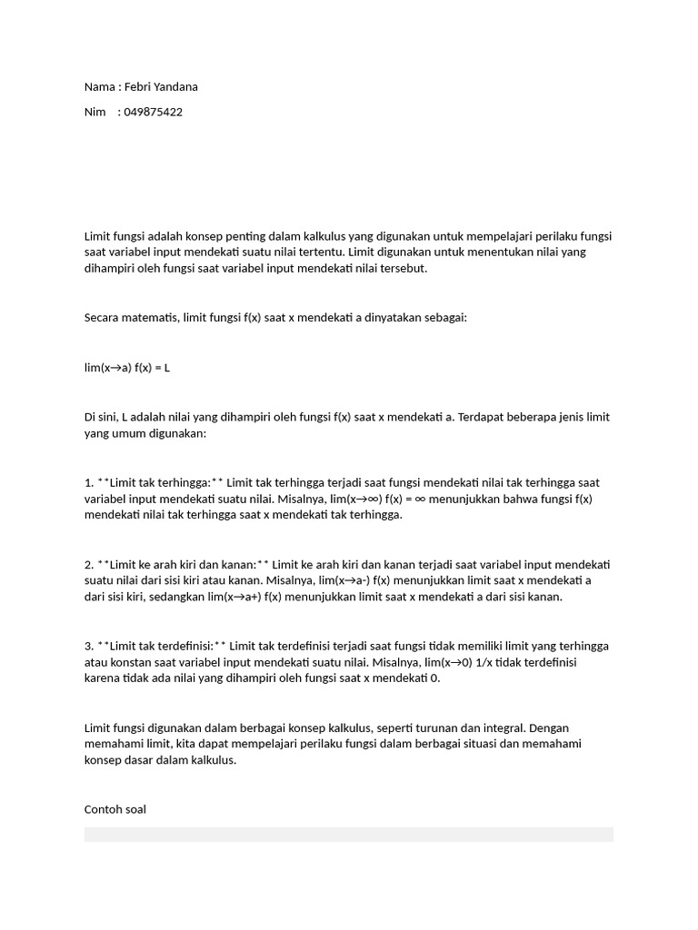 Diskusi 8 Kalkulus | PDF