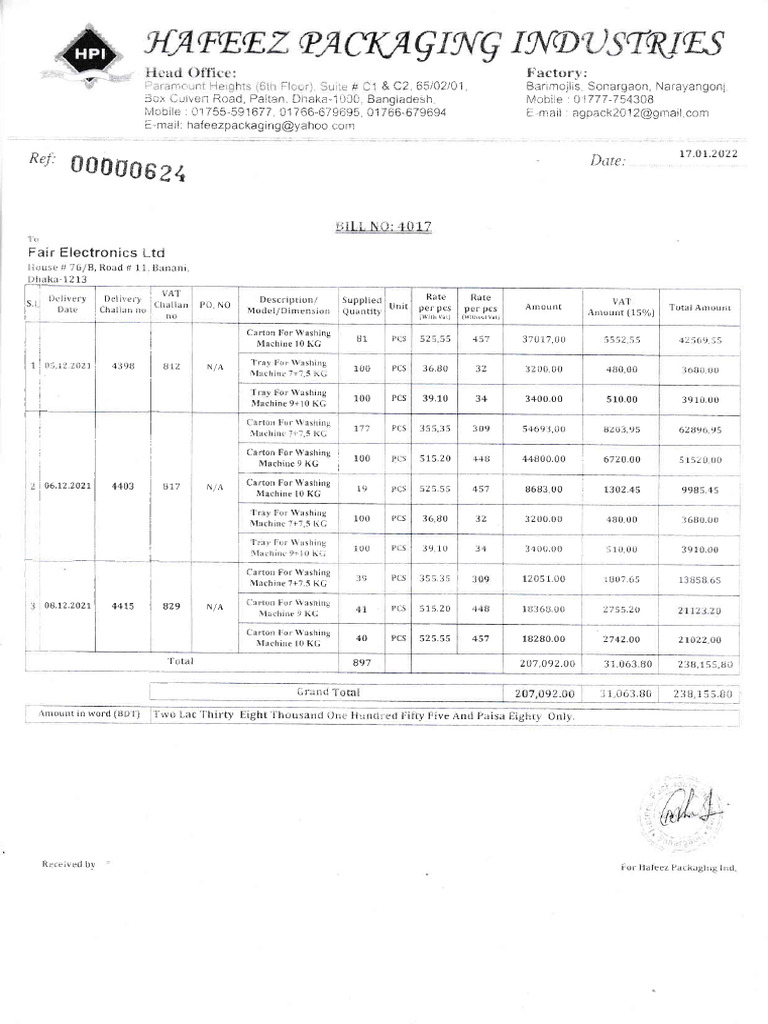 Samsung Invoice 4017 | PDF
