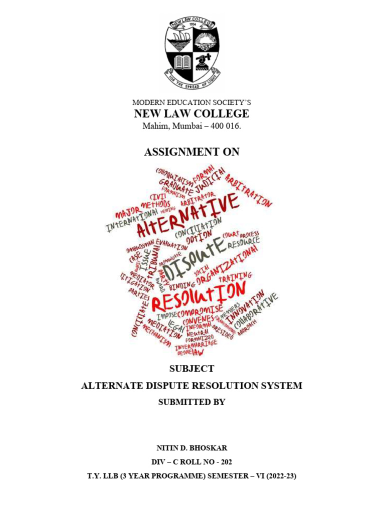 ADR Assignment | PDF