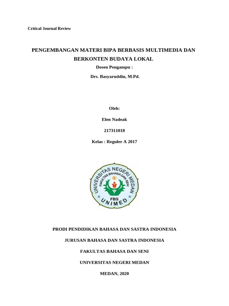 CJR Penilaian Bipa Elen Nadeak | PDF