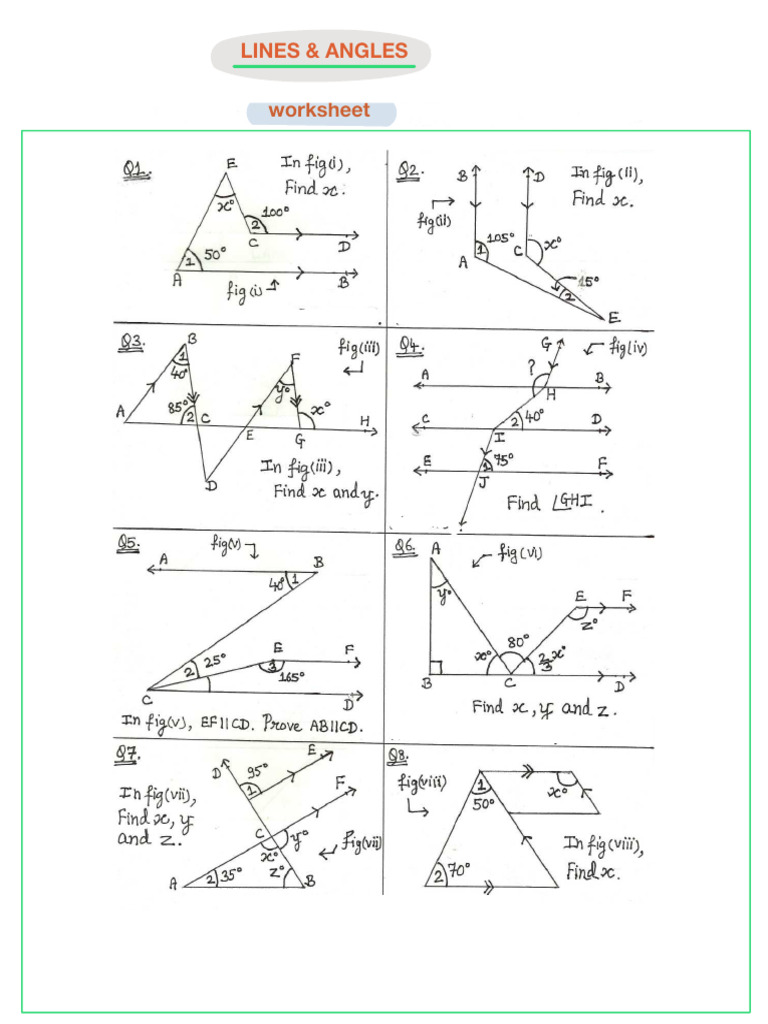 LINES AND ANGLES | PDF
