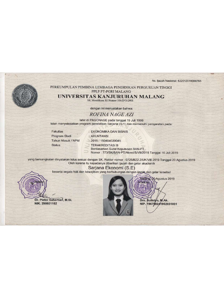 Ijazah Rovan 001 | PDF