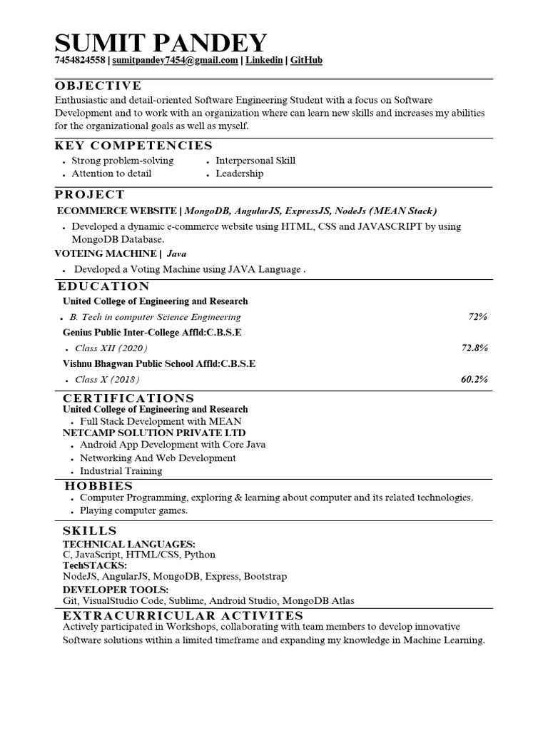 Sumit Resume | PDF