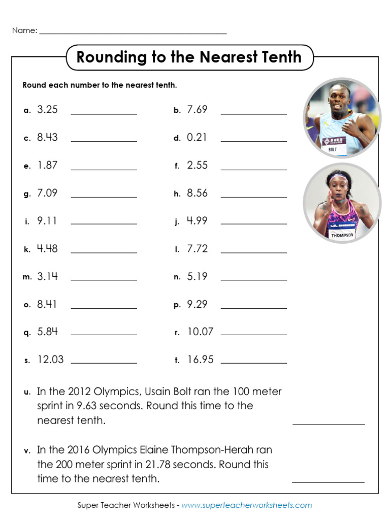 Rounding Nearest Tenth - UUASW | PDF
