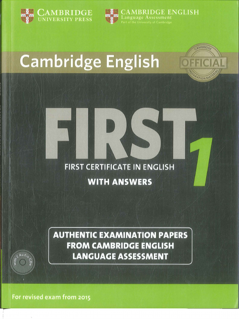 First Certificate English 1 Cambridge Revised Exam From 2015 | PDF