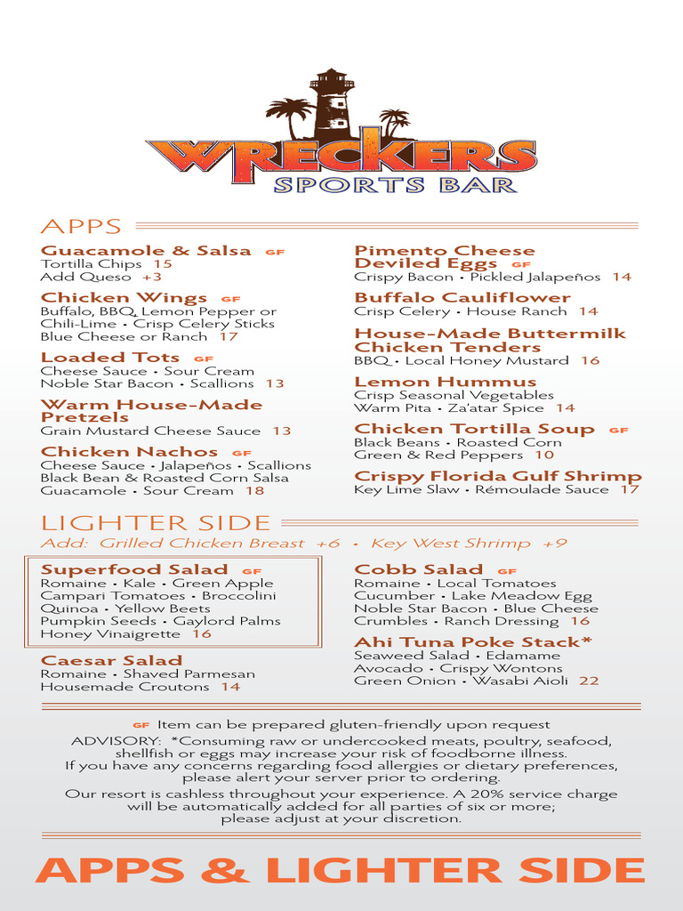 Wreckers NEW MENU | PDF
