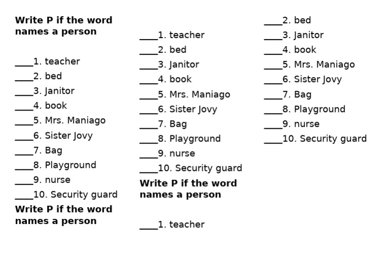 ENG Names of Person | PDF