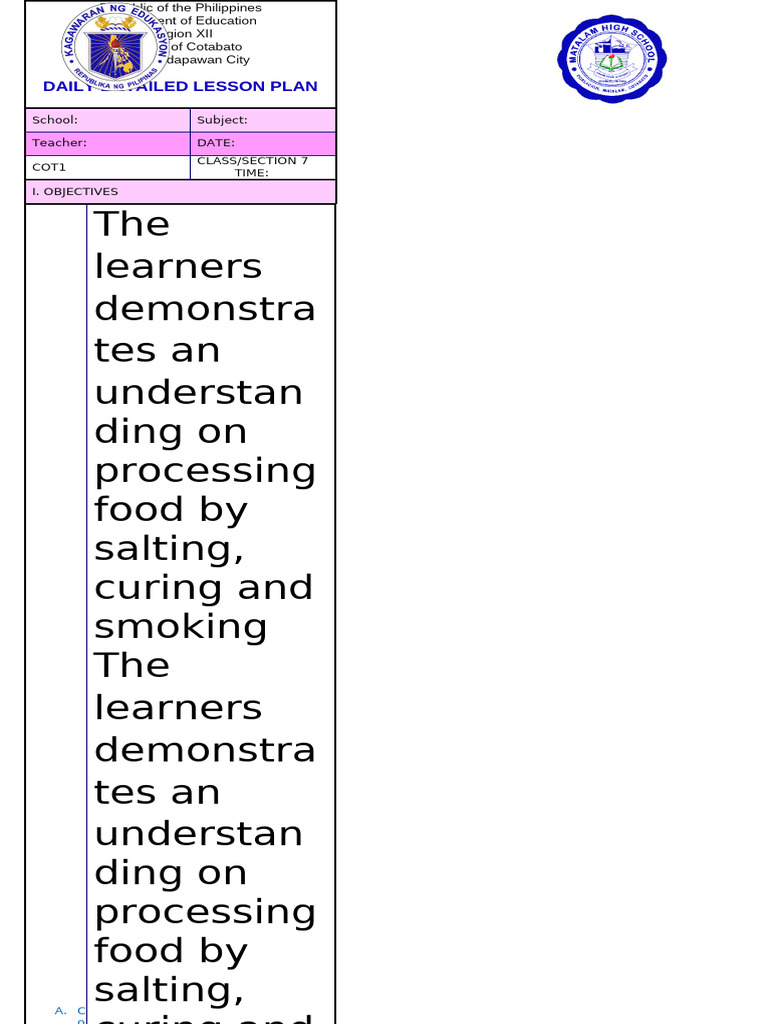 Lesson Plan Tle Revised | PDF