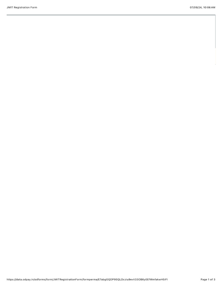 JMIT Registration Form | PDF