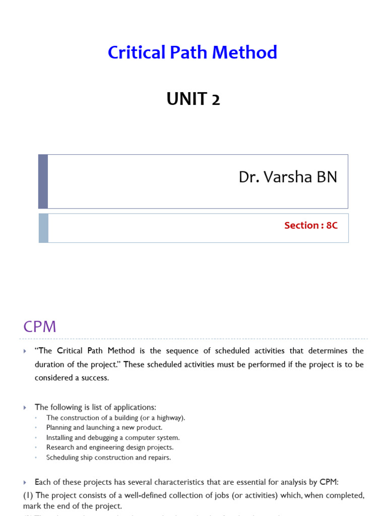 Critical Path Method - 2022 | PDF | Projects | Project Management