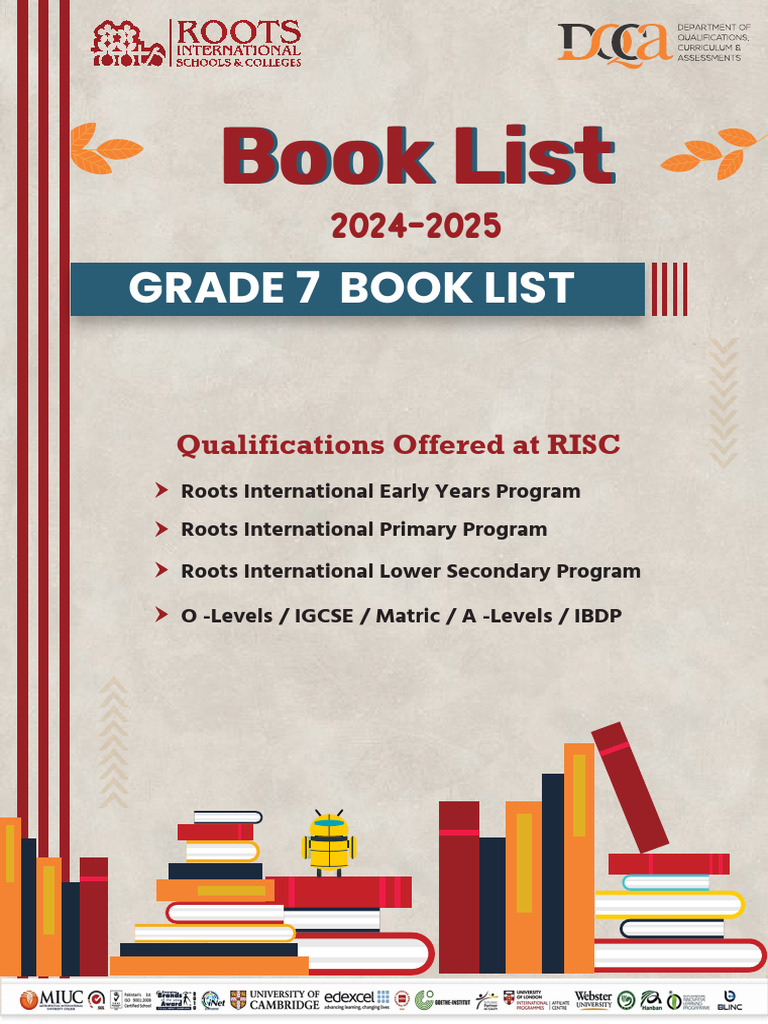 Book List Design Grade 7 11 | PDF