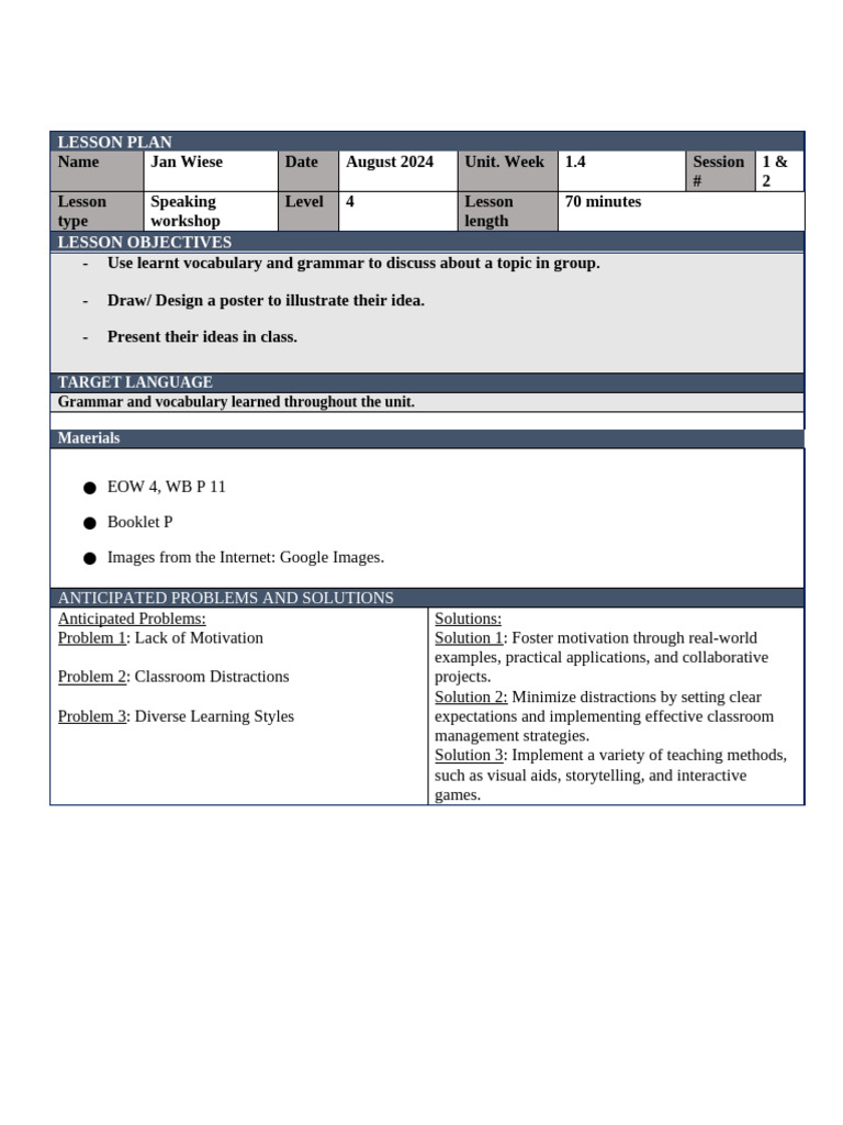 EOW 4 Week 1.4, Session 1&2 | PDF