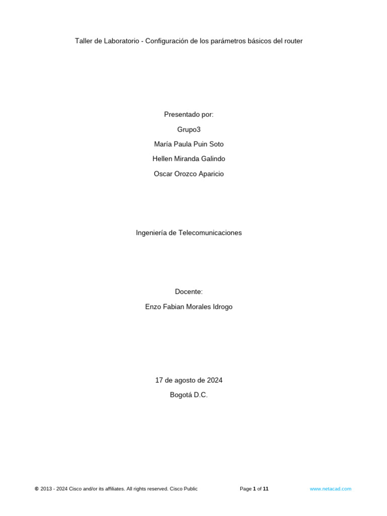 1.6.2 Lab - Configure Basic Router Settings | PDF | I Pv6 | Network ...