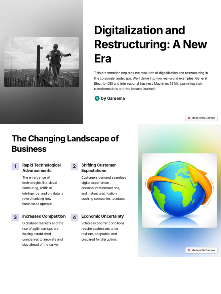 Digitalization and Restructuring A New Era | PDF | Cloud Computing | Business