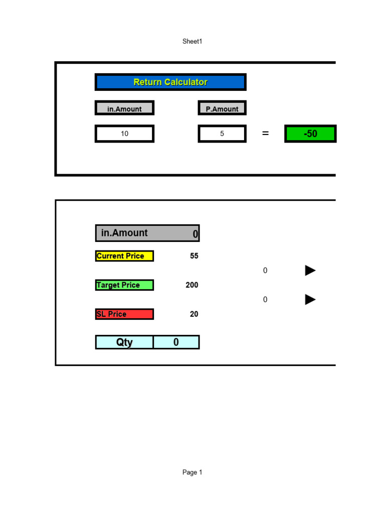 Return Calculator | PDF