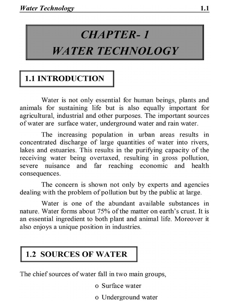 Unit-1 Water Technology Edit | PDF