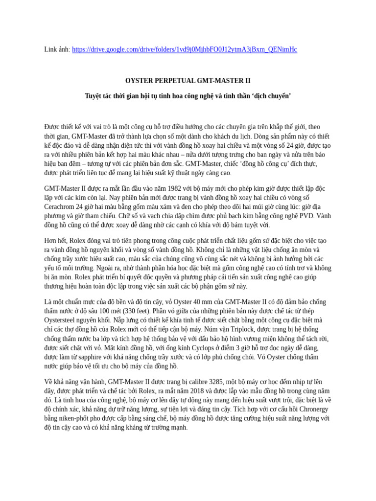 Pr - gmt-master-II Phiên Bản 2024 - 2 Trang | PDF