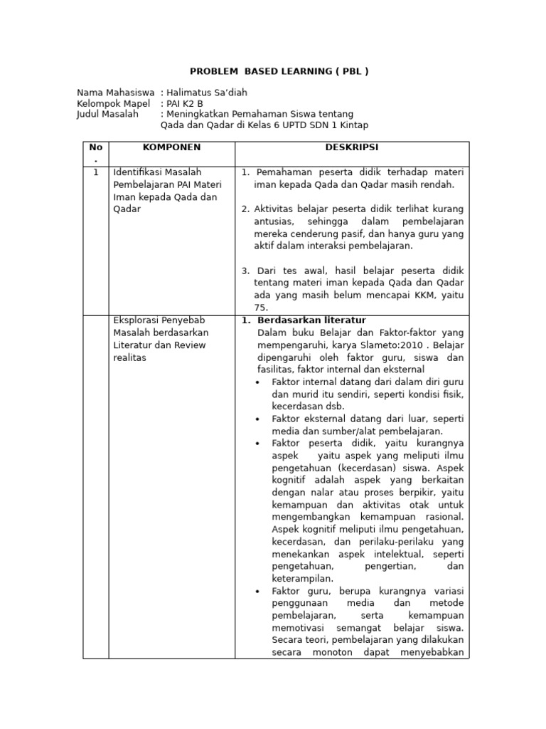 PBL Modul 12 Halimatus Sa'diah | PDF